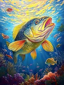 Amazon.com: 500 Pieces Puzzle Underwater World Bass Puzzle for Home ...