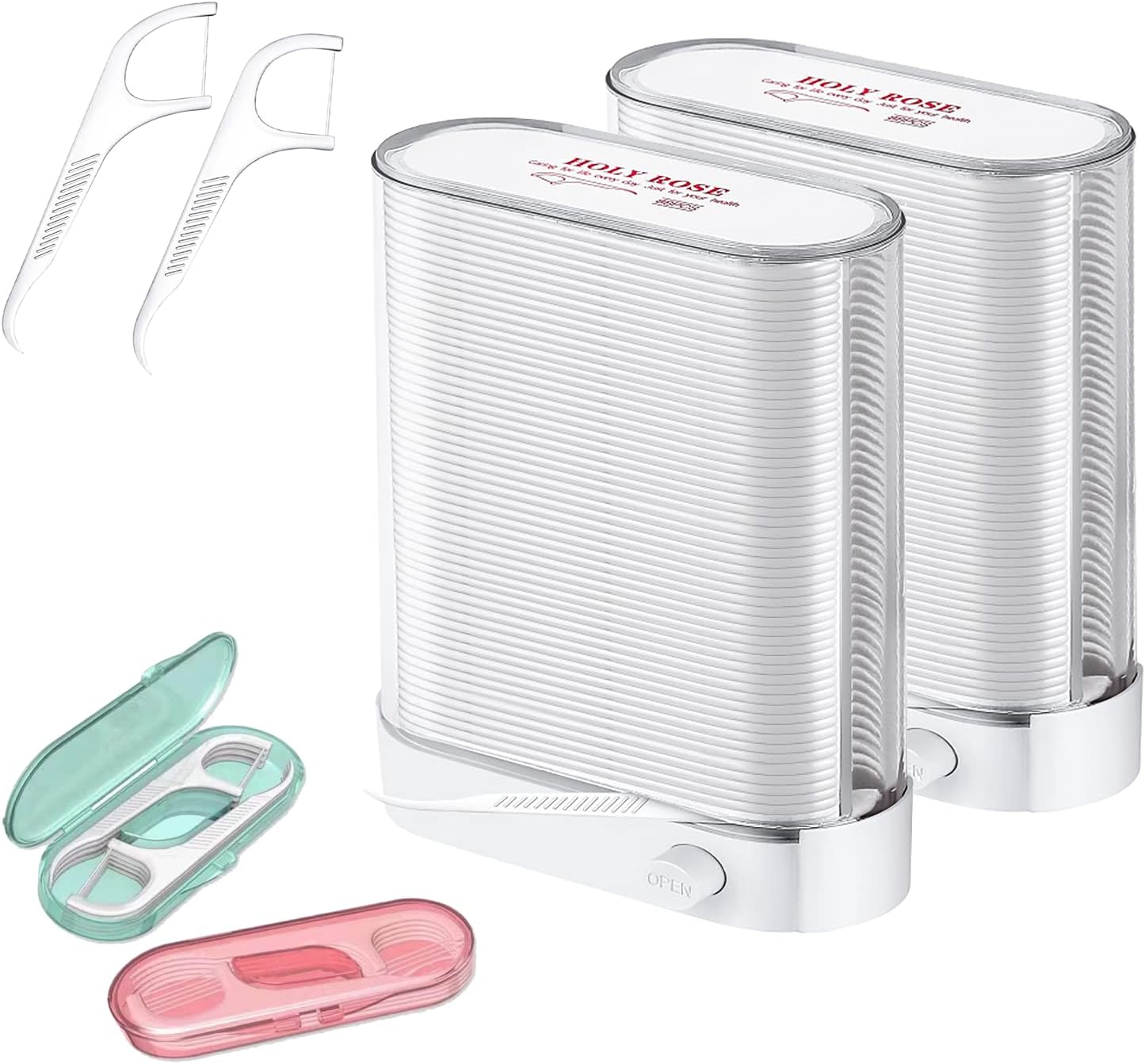 Amazon.com: Holy Rose Dental Floss Dispenser 2 Box,Portable Floss Picks ...