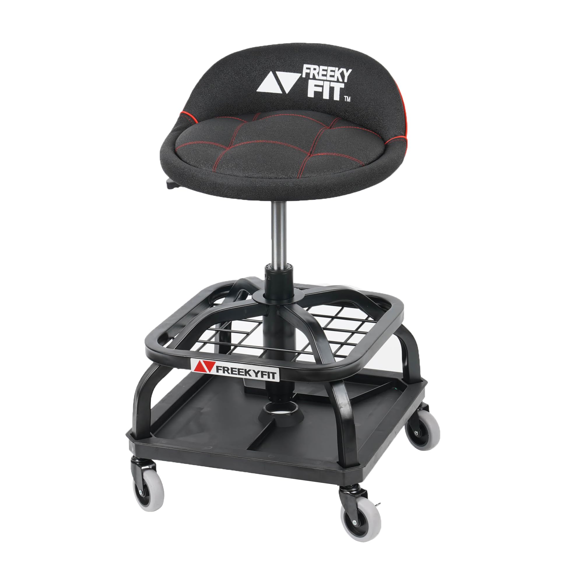 Buy Rolling Shop Stool for Garage with Casters, DO01-Adjustable Height ...