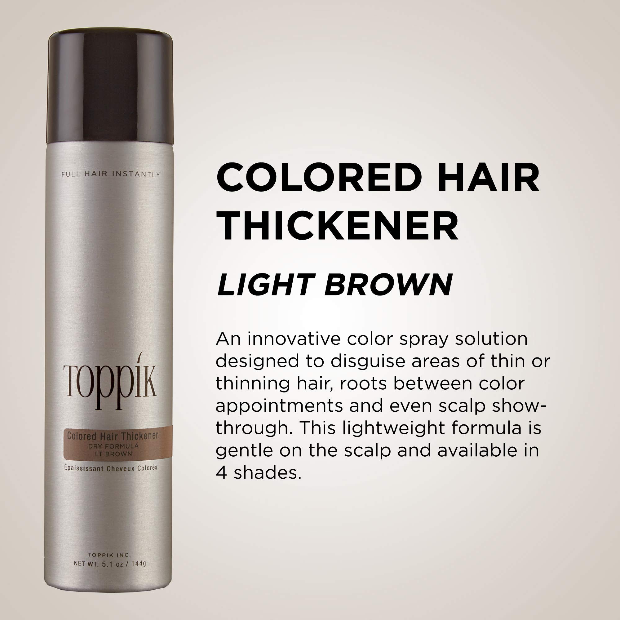 Snapklik.com : Toppik Colored Hair Thickener, Light Brown, Volumizing ...
