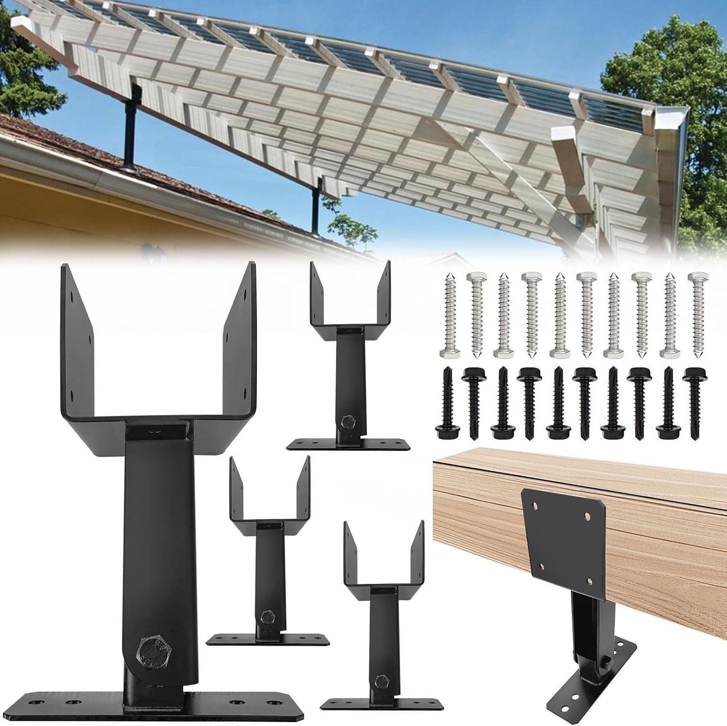 Amazon.com: ITEVE.GD Roof Riser Bracket Kit,Adjustable Angle Roof Riser ...