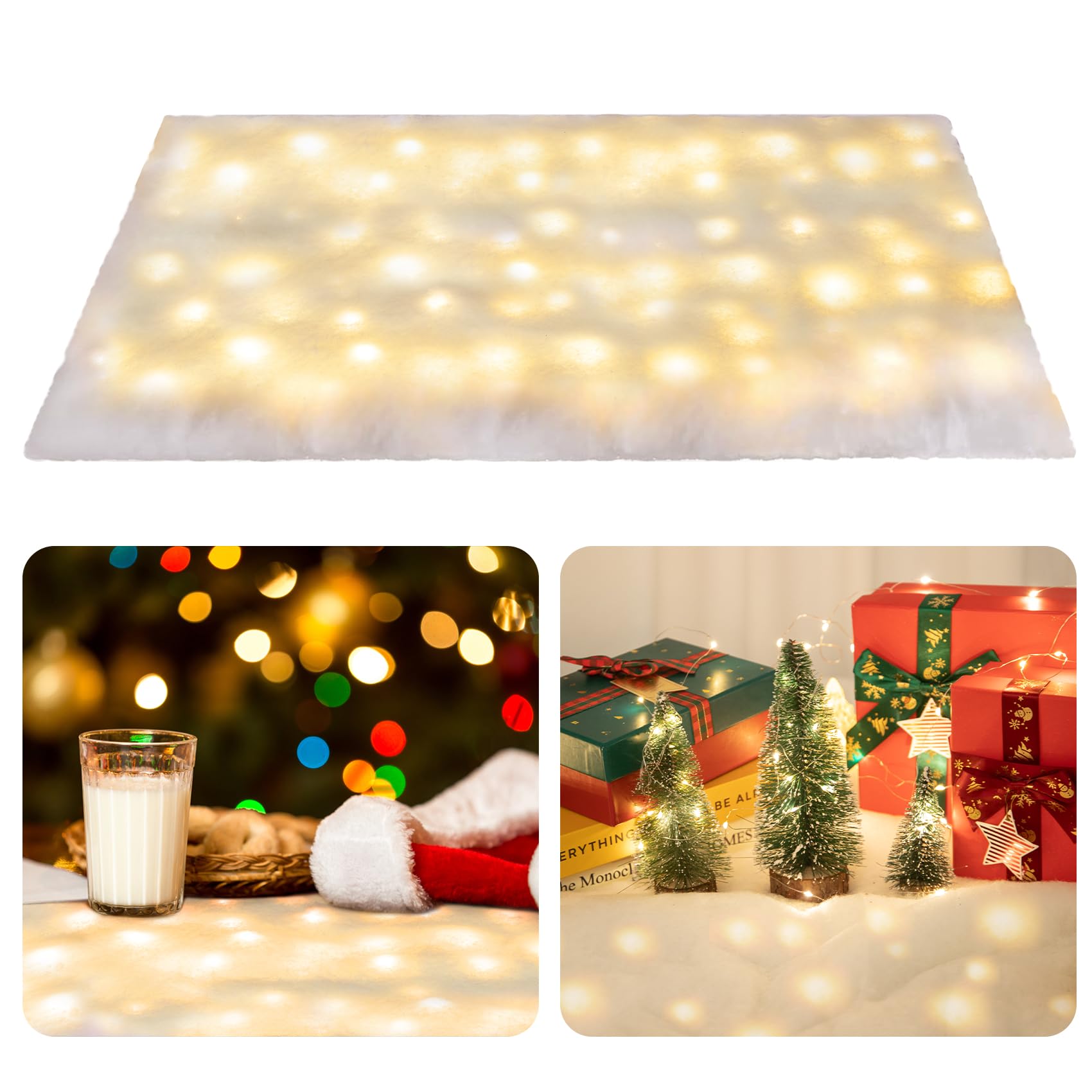 Amazon.com: Christmas Snow Blanket, 3 x 8 Ft Fake Snow Blanket for ...