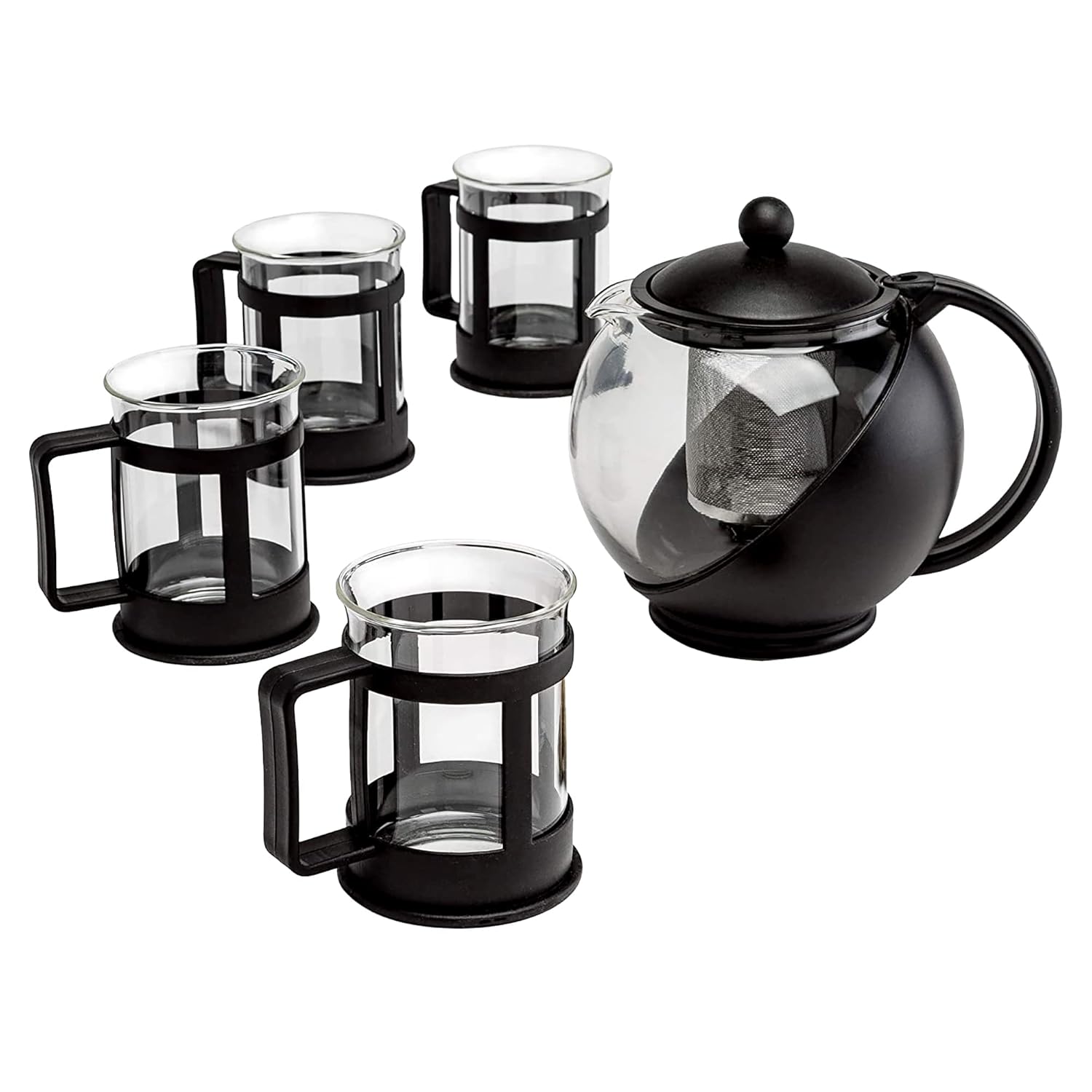 Buy Primula Half Moon Glass Teapot with Removable Infuser Cups and ...