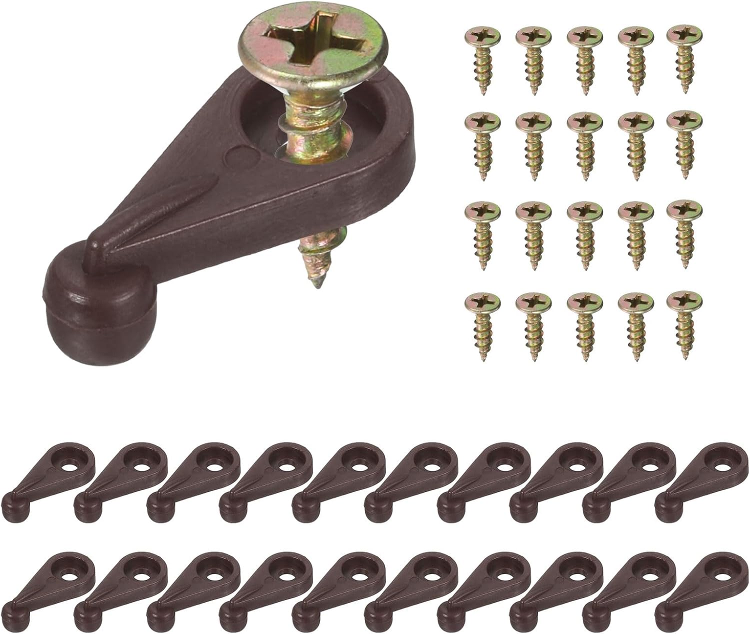 uxcell 20Set Glass Retainer Clips Kit, 1 Inch Plastic Glass Cabinet ...
