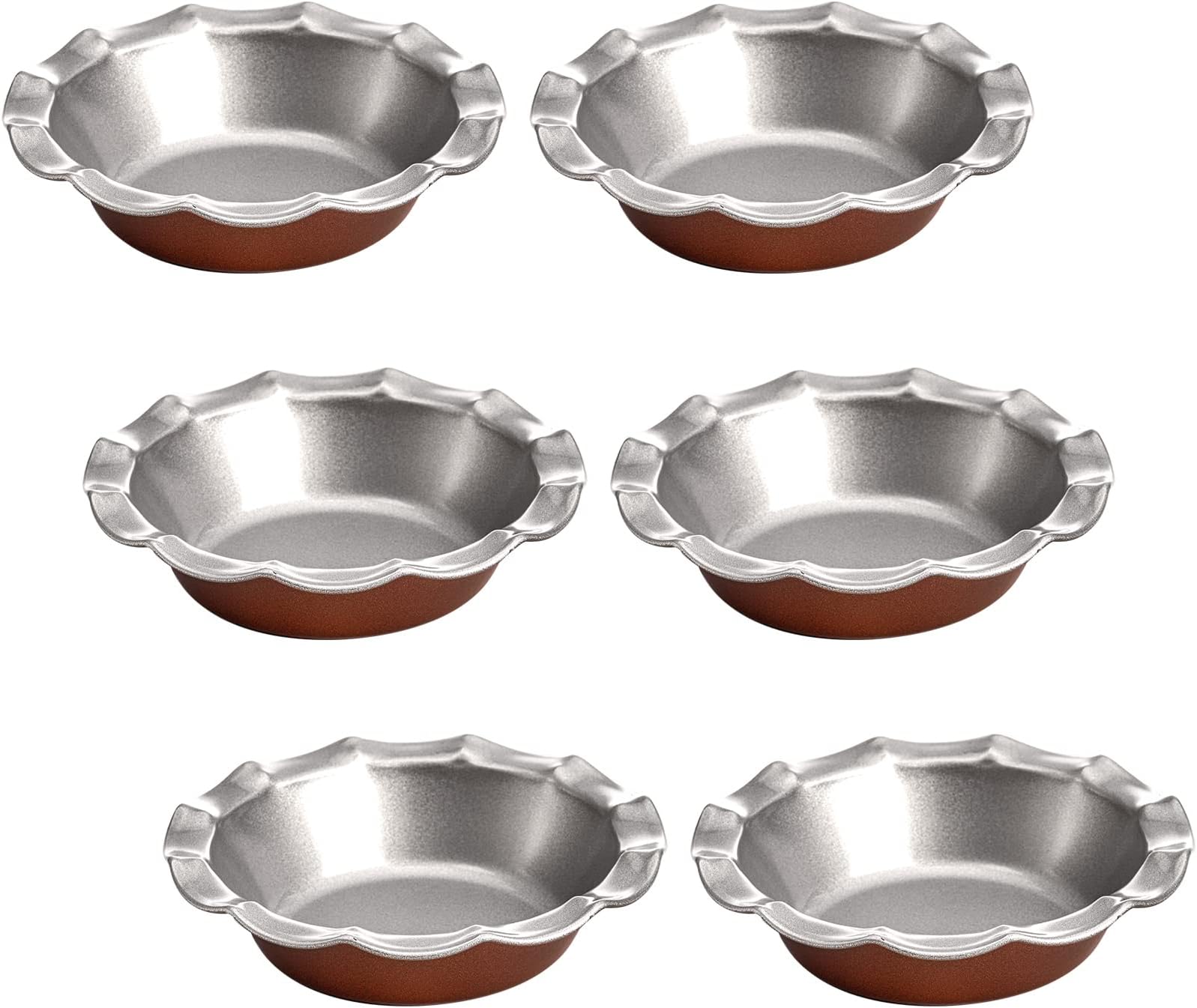 Amazon.com: Tosnail 6 Pack 5" Mini Fluted Tart Pan, Pie Pan, Small Pie ...