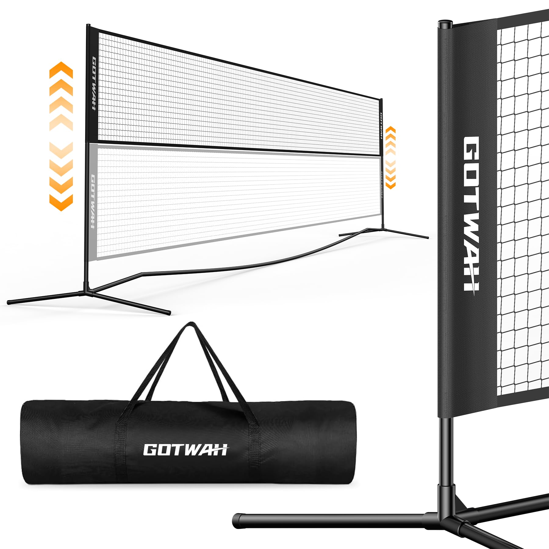Portable Pickleball Set with Net for Driveway - 22FT Regulation Size ...