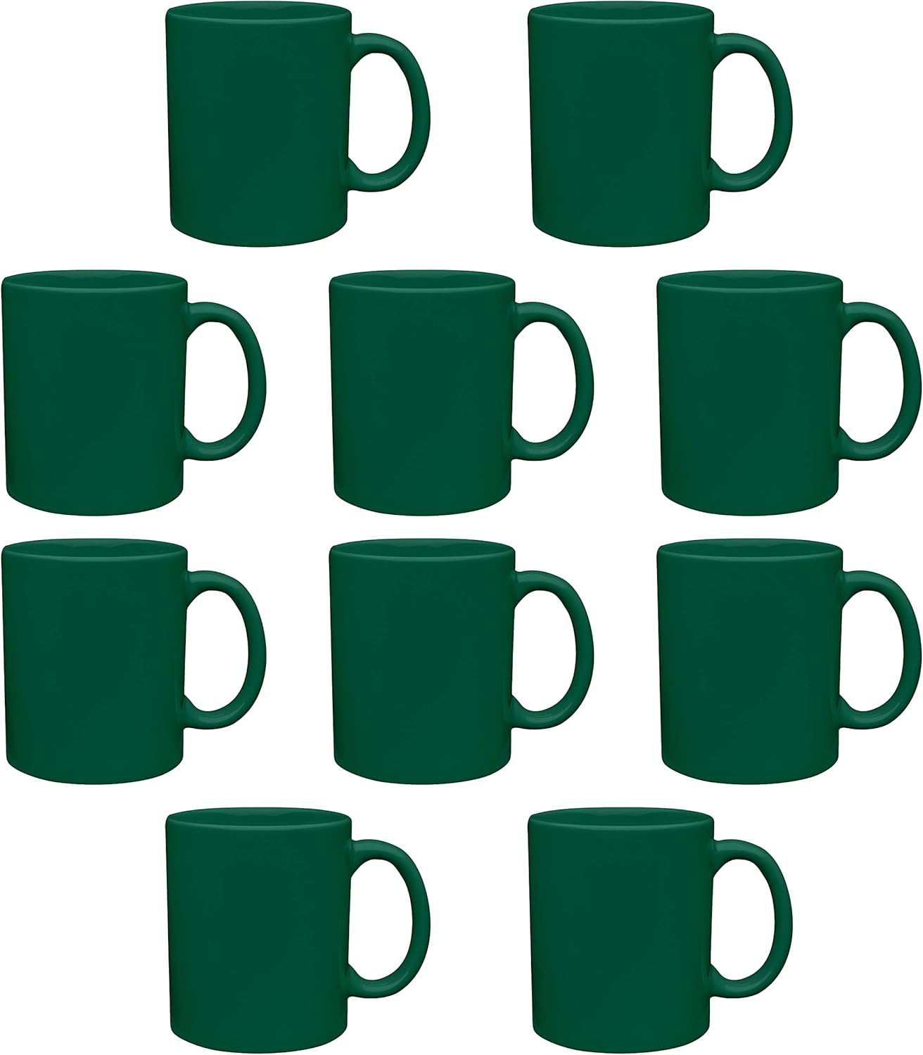 Amazon.com: DISCOUNT PROMOS Ceramic Coffee Mugs 11 oz. Set of 10, Bulk ...