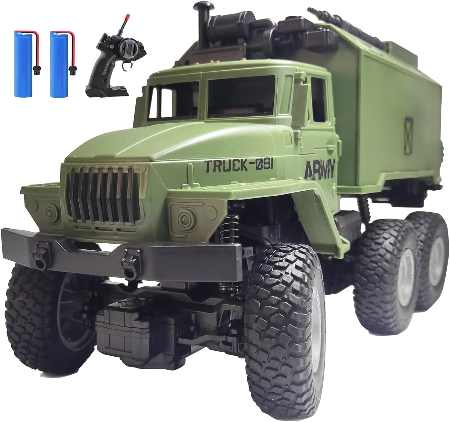 Amazon.com: KNACKTOYZ RC Military Truck for Boys 4-7, 1:16 Remote ...