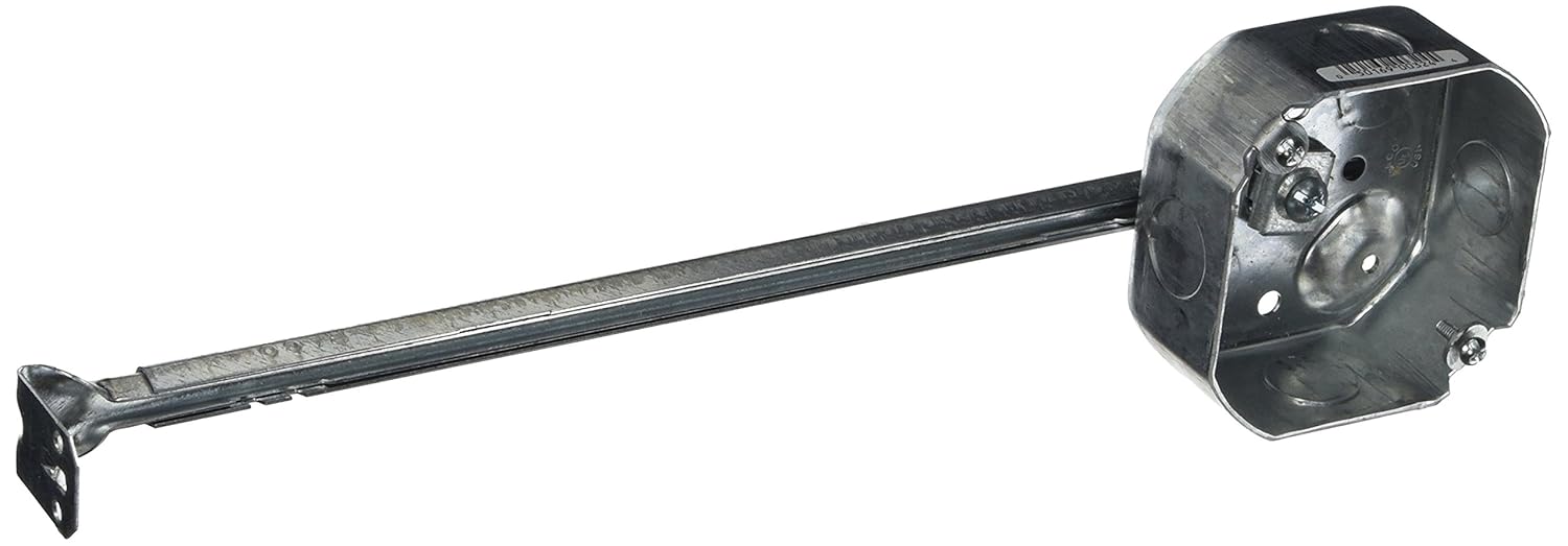 Hubbell Raco 4 in. Octagon Box, Drawn, 1-1/2 in. Deep, Seven 1/2 in. KO ...
