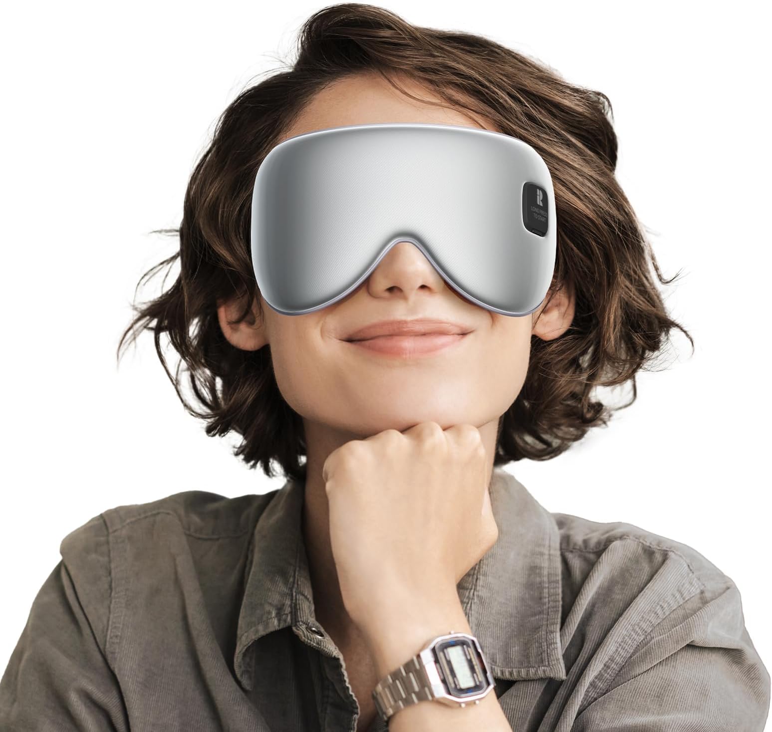 Amazon.com: Silk Cordless Heated Eye Mask, Washable Sleep Mask Warm ...