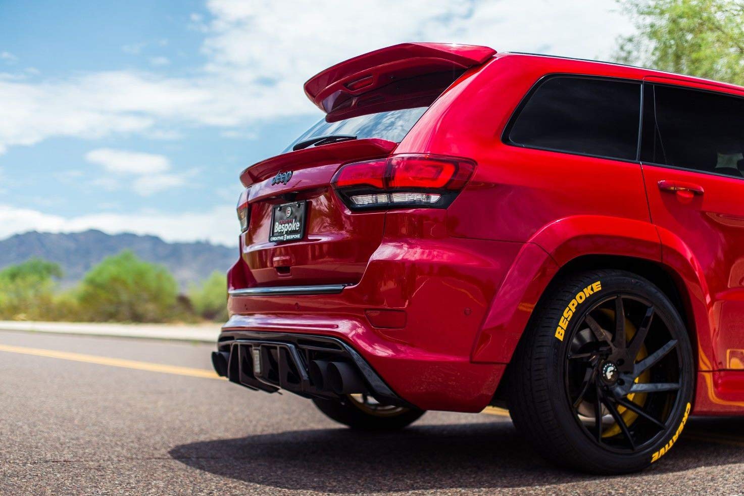 Top and Mid Spoilers for Jeep Grand Cherokee SRT Laredo Trackhawk 2013 ...