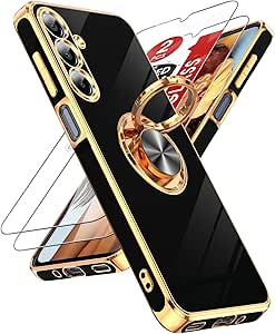 Amazon.com: LeYi for Galaxy A16-5G Phone Case: 2 Pack Tempered Glass Screen Protector and 360 ...