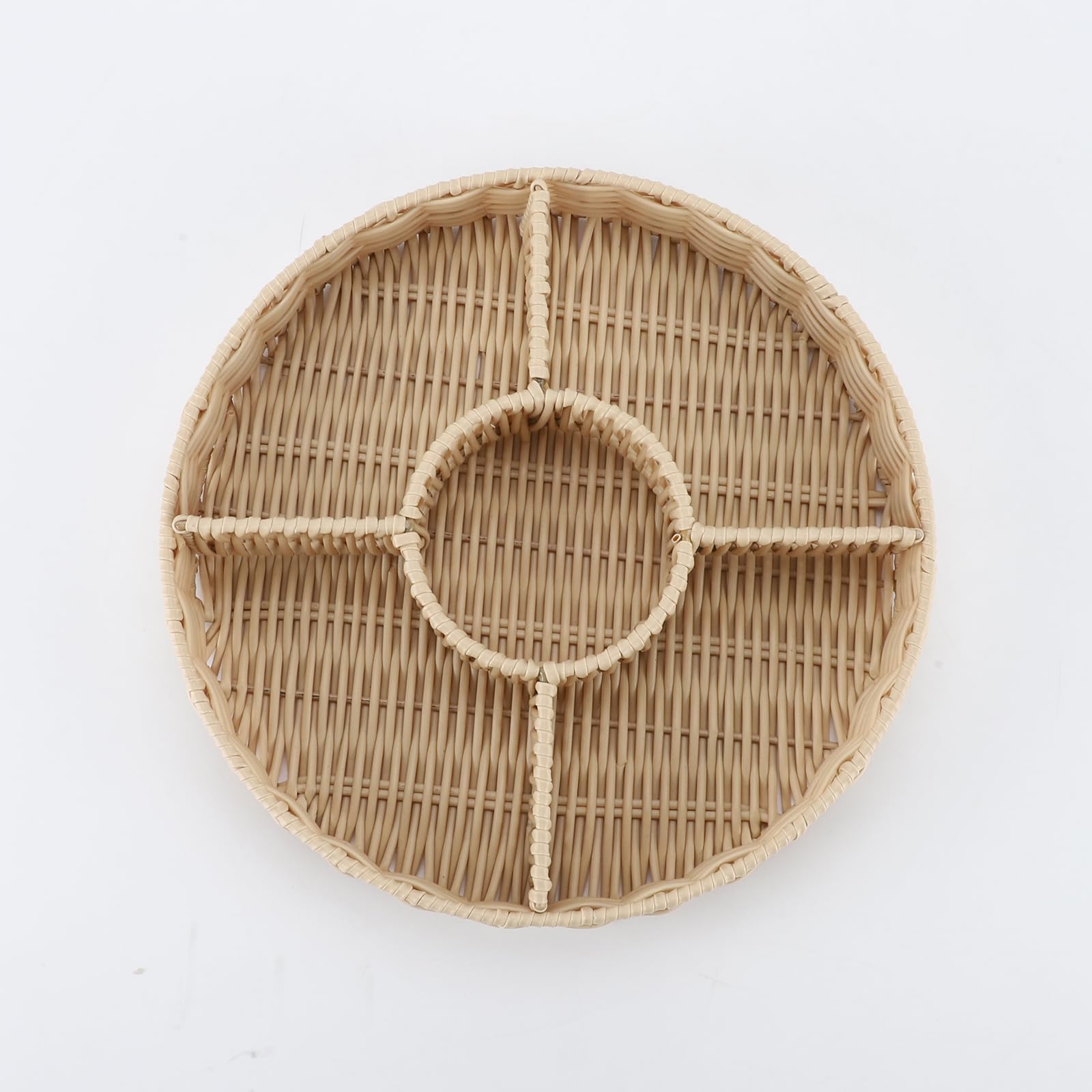 Amazon.com: PP Tube Round Divided Serving Trays Food Storage Organizer ...