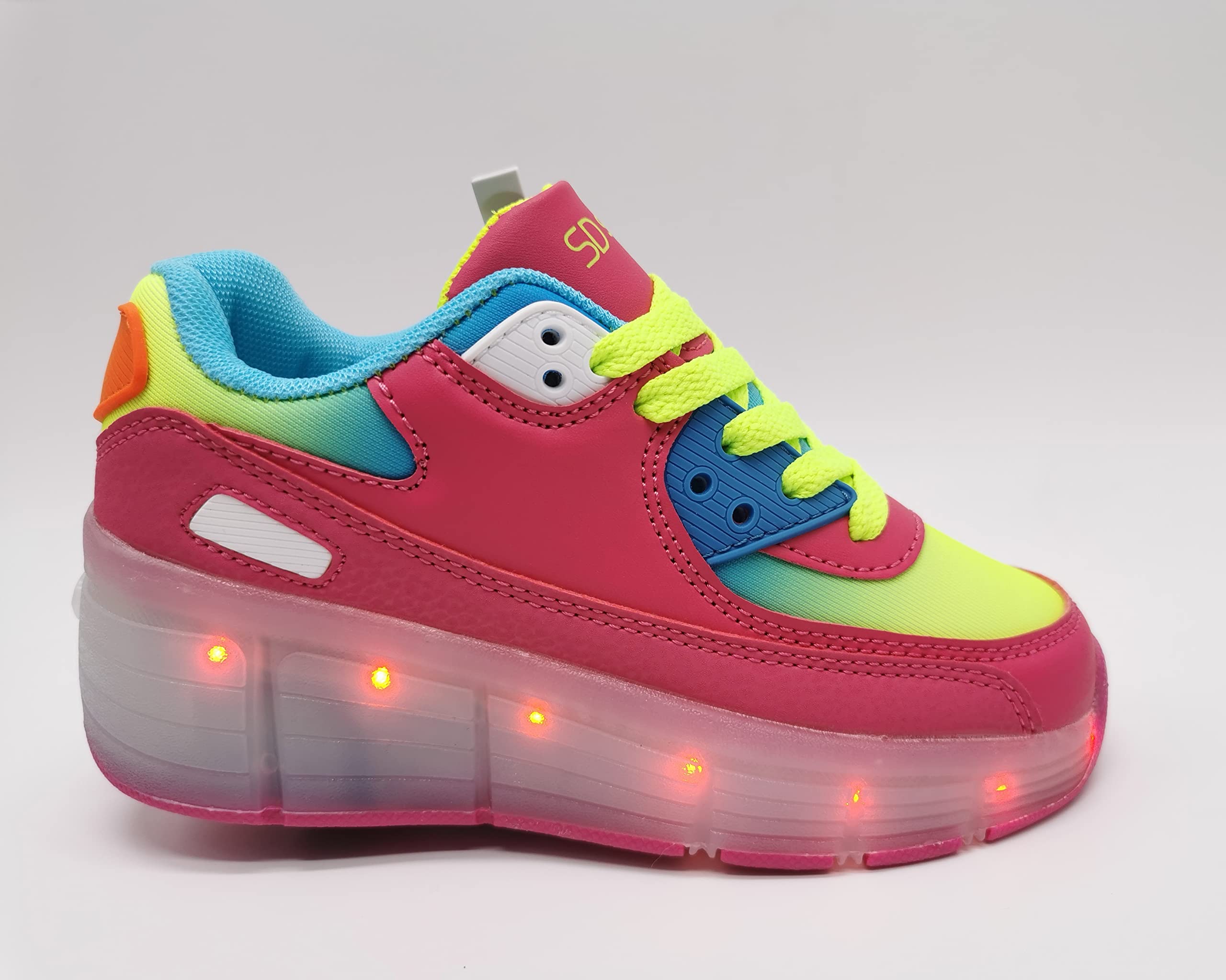 Snapklik.com : SDSPEED 7 Colors LED Rechargeable Kids Roller Skate Shoes