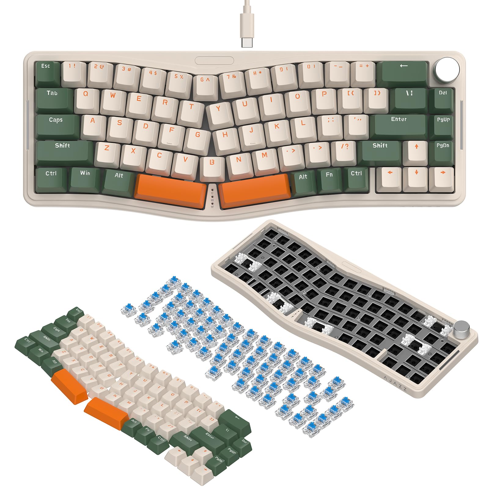 Snapklik.com : ATTACK SHARK AKS068 Wired Mechanical Gaming Keyboard 65% ...