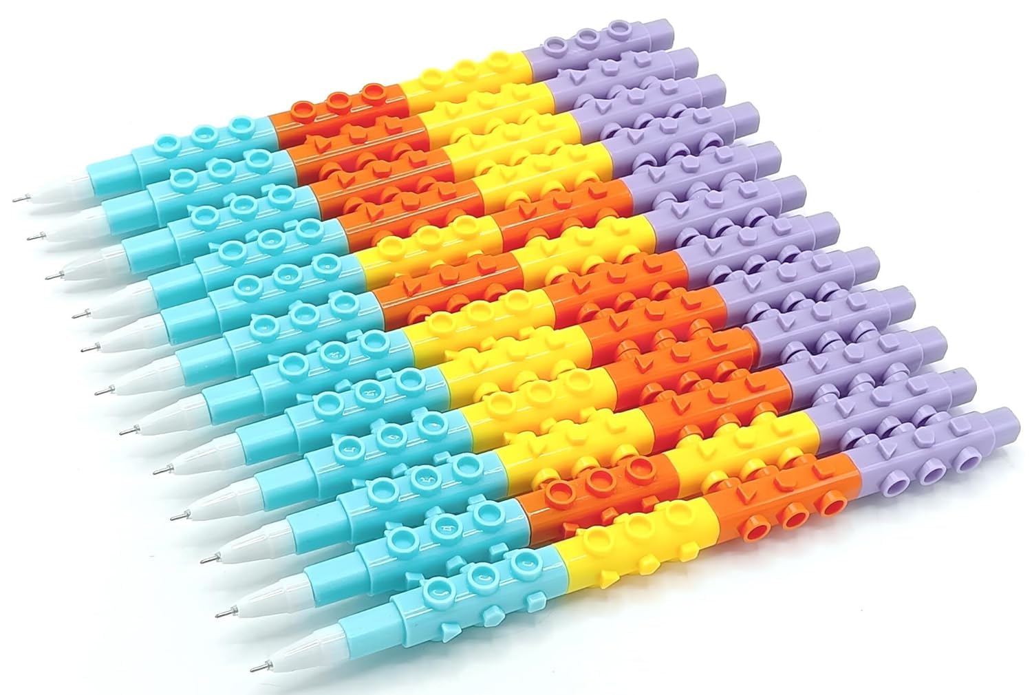 LITTLE BUDDY Building Block Design Gel Pen,MultiColor Buildable Pens ...