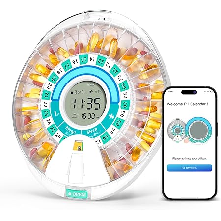 Amazon.com: Betife Smart Automatic Pill Dispenser, 28 Compartments ...