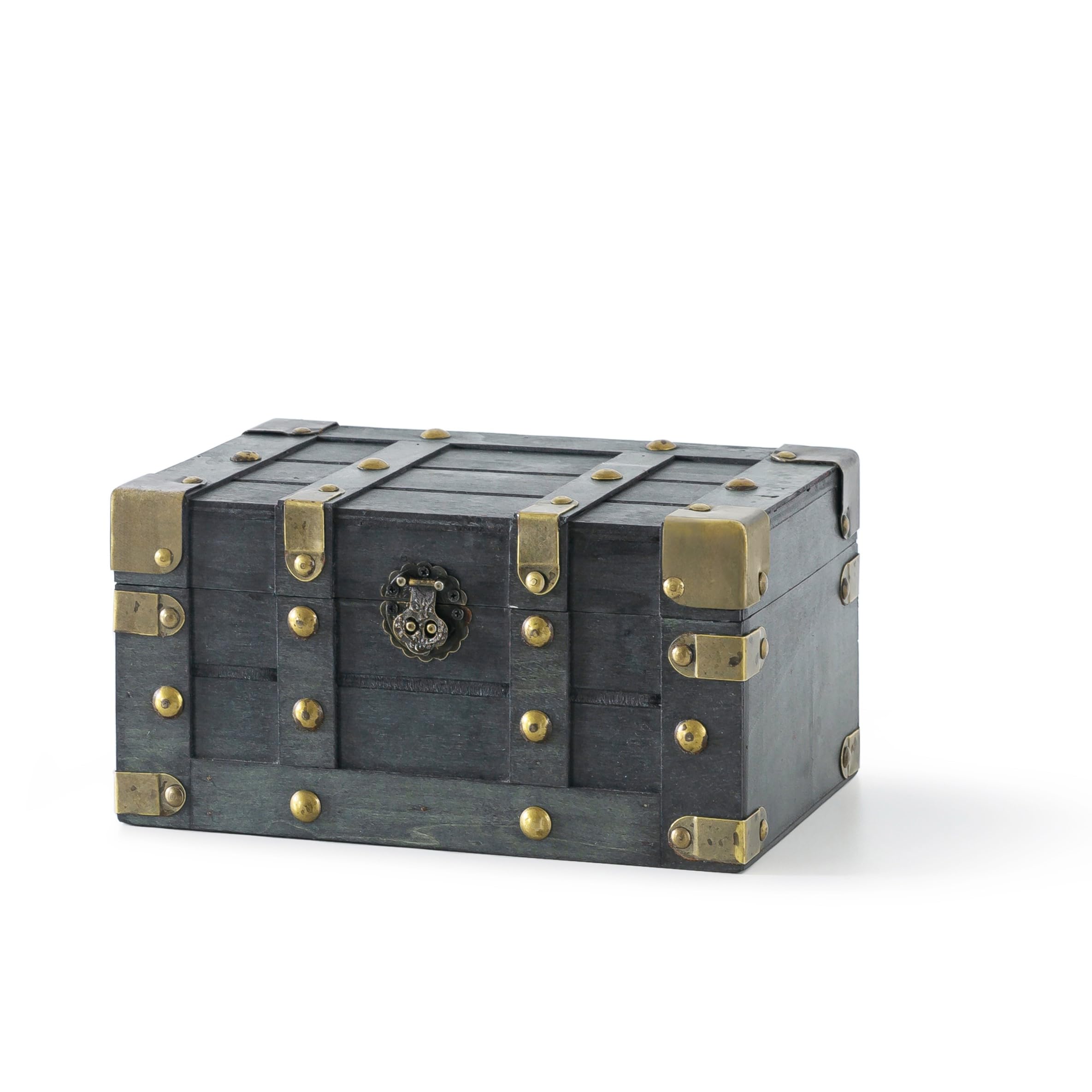 Amazon.com: Soul & Lane Small Wooden Treasure Chest - 11" x 7" x 5.5 ...