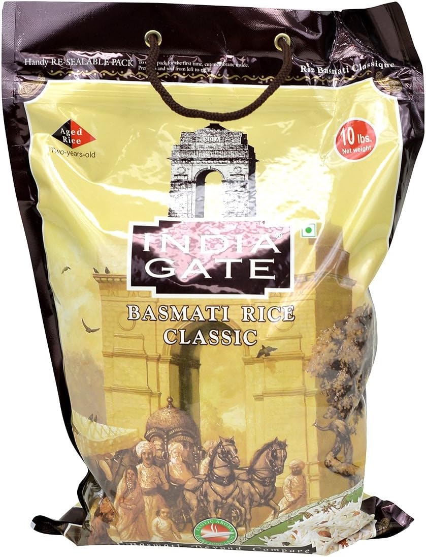 Amazon.com : India Gate - White Basmati XL Rice - Excel, 10 Pound ...