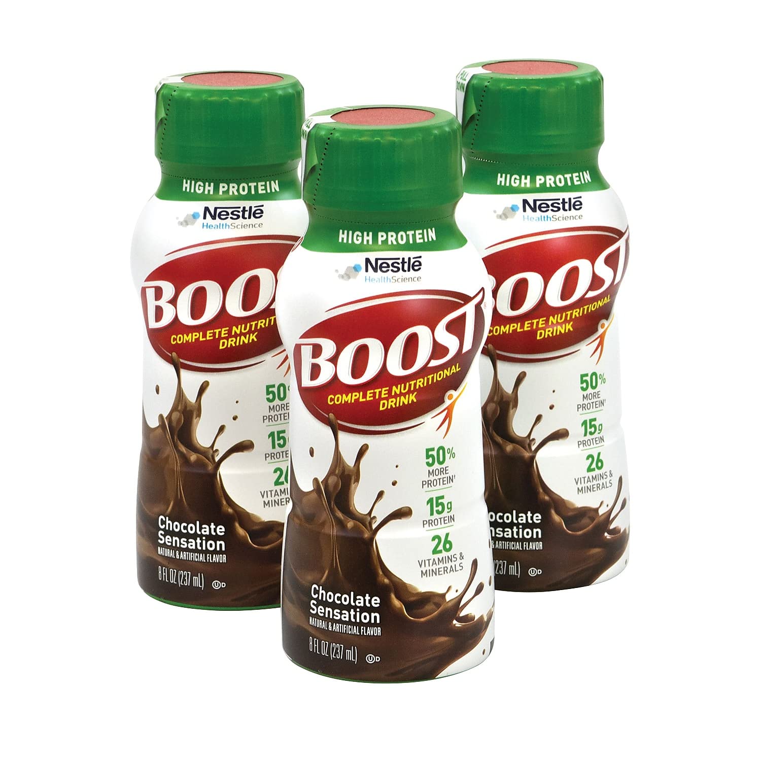Boost Chocolate High Protein Drink, 8 OZ (Case Contains: 24 Bottles)