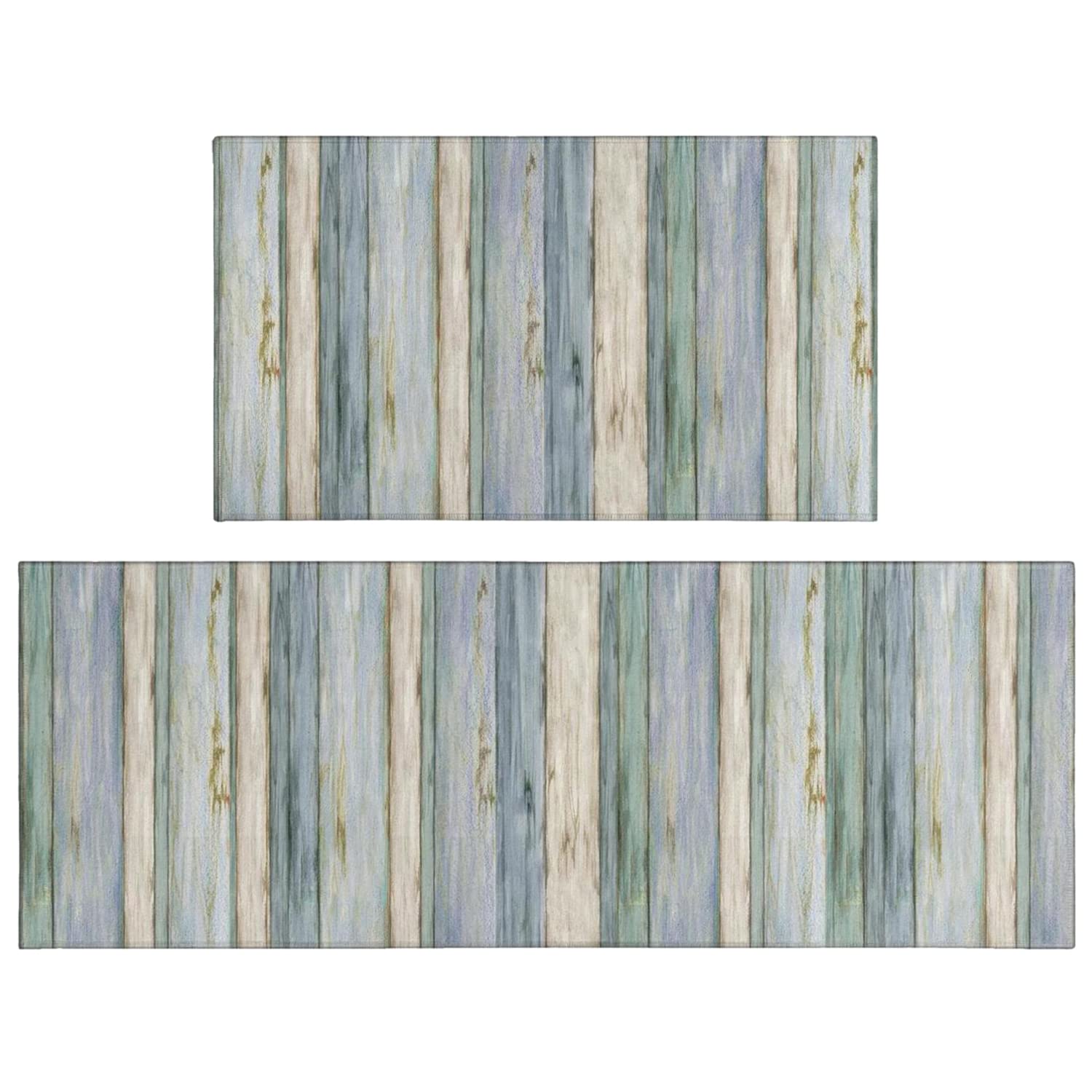 Amazon.com: Xsinufn Beach Farmhouse Kitchen Rugs Set 2 Piece Colorful ...