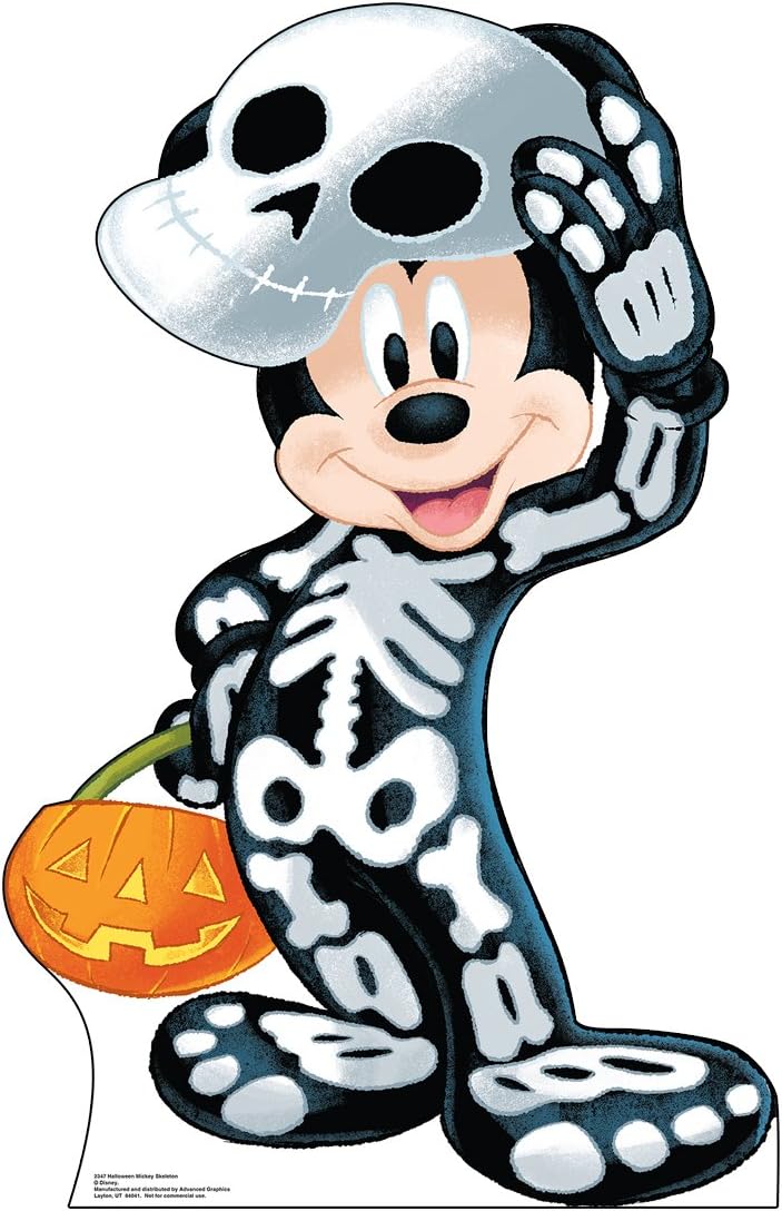Amazon.com: Cardboard People Halloween Mickey Skeleton Life Size ...