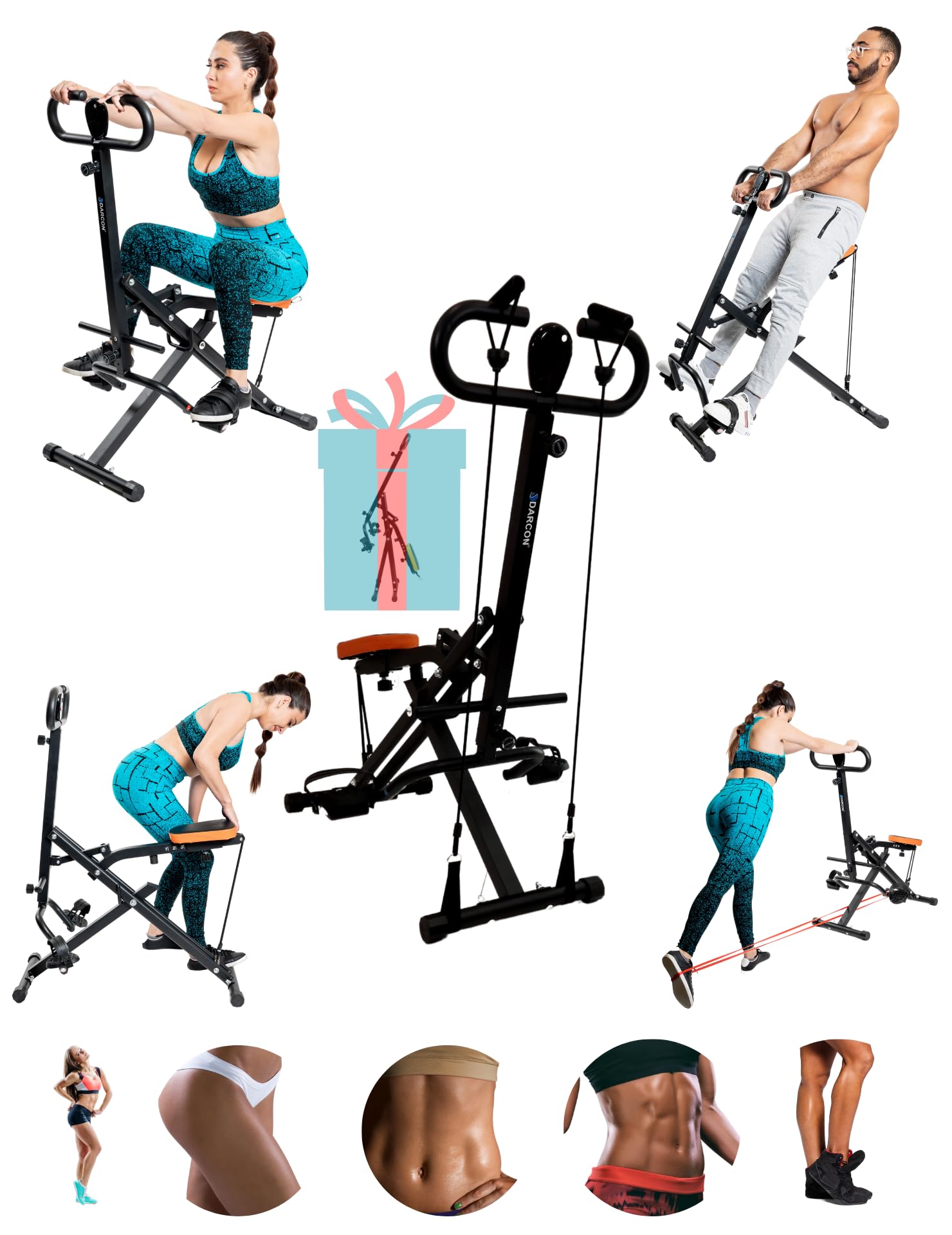 Amazon.com : DARCON Squat Machine Exercise Equipment - Squat Ab Rowing ...