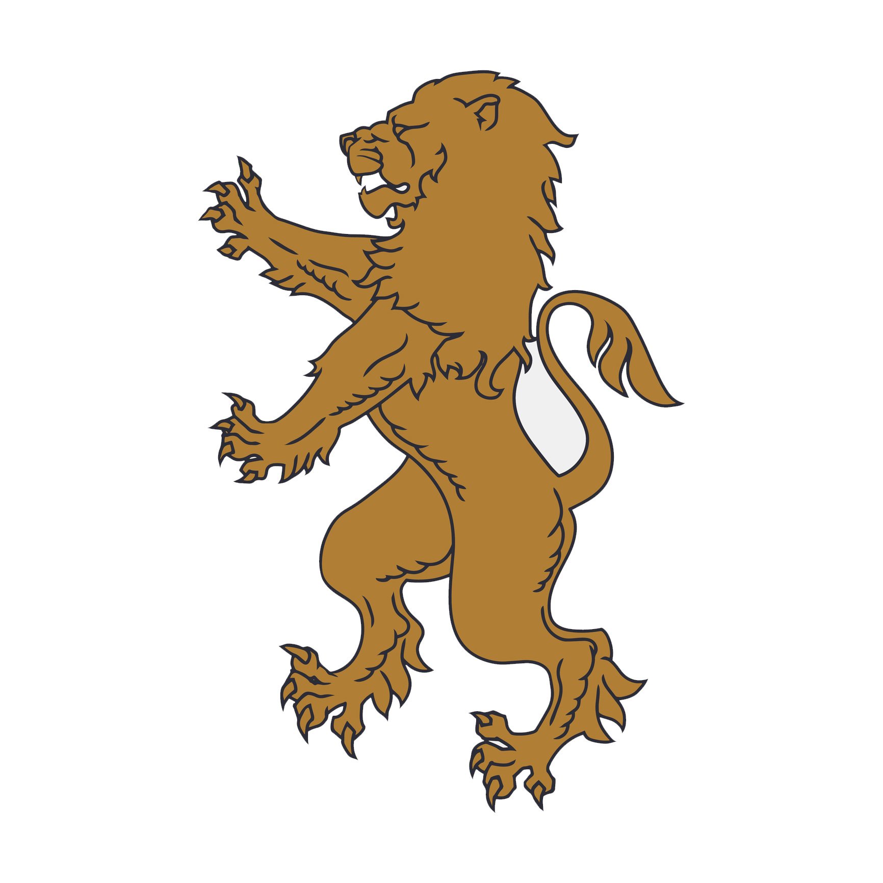 Lion Coat Of Arms Lion Rampant Heraldic Crest Coat Of Arms Stock
