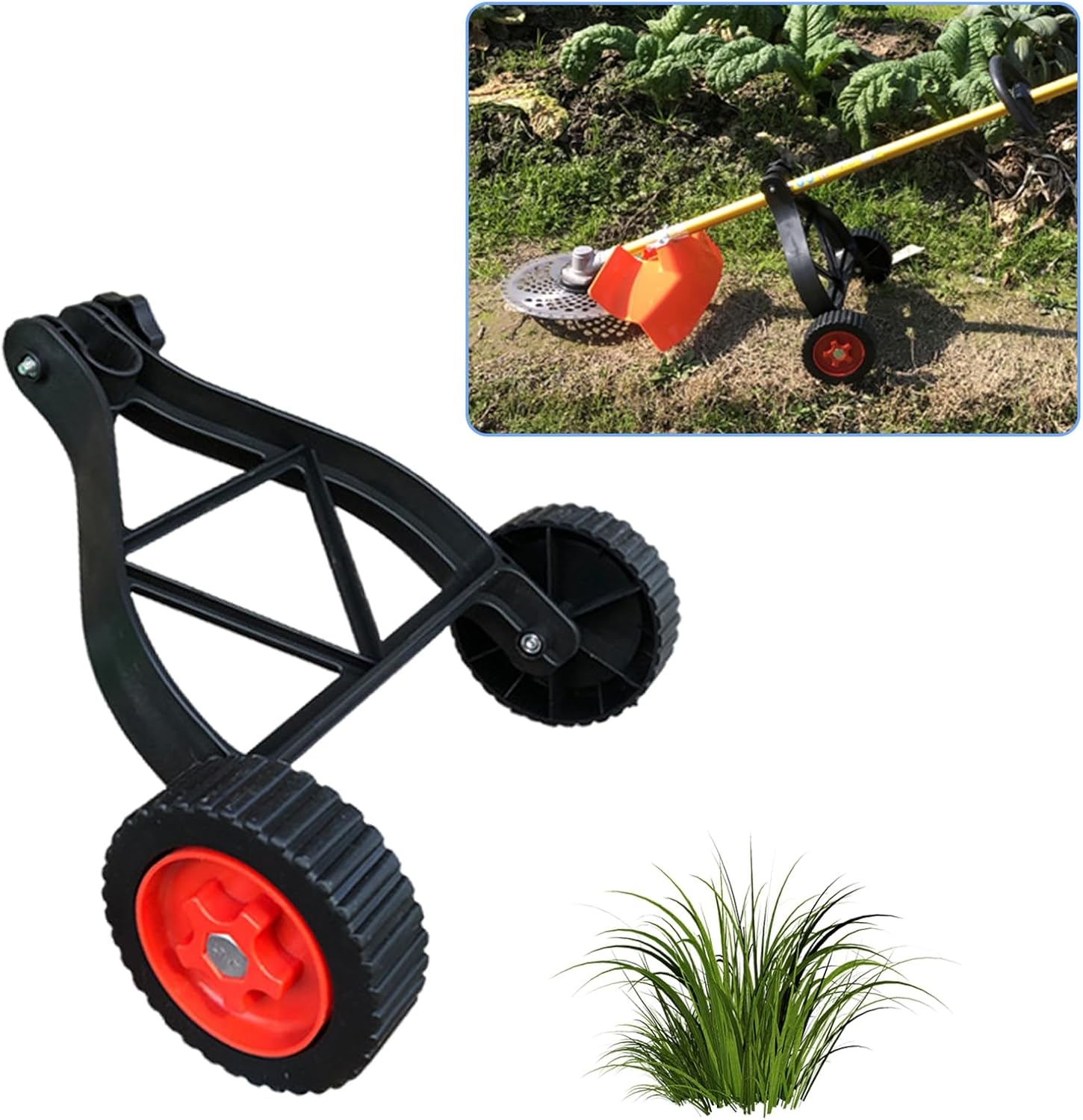 Amazon.com: Hesitroad Lawn Mower Wheels,Adjustable Weed Trimmer ...