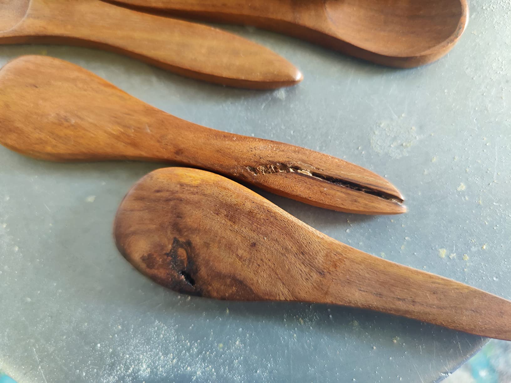 Buy Giftoshopee Wooden Table Spoon Masala Spoon Tea shuger Set of 10 ...