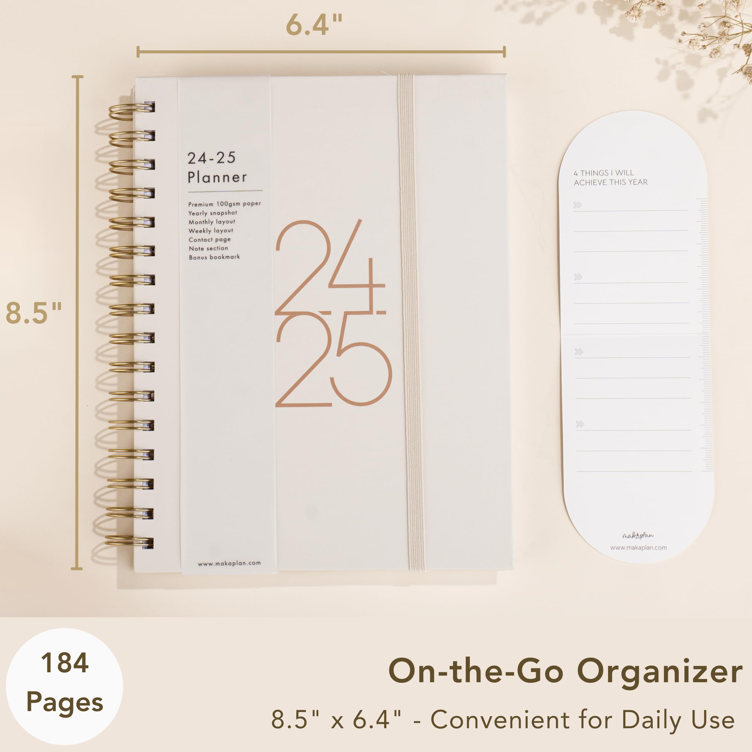 Snapklik.com : 2024 Planner (Beige) July 2024 - June 2025 Comprehensive ...