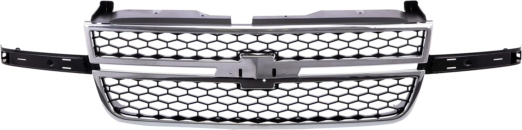 Amazon.com: JustDrivably New Front Grille Grill All Chrome Compatible ...