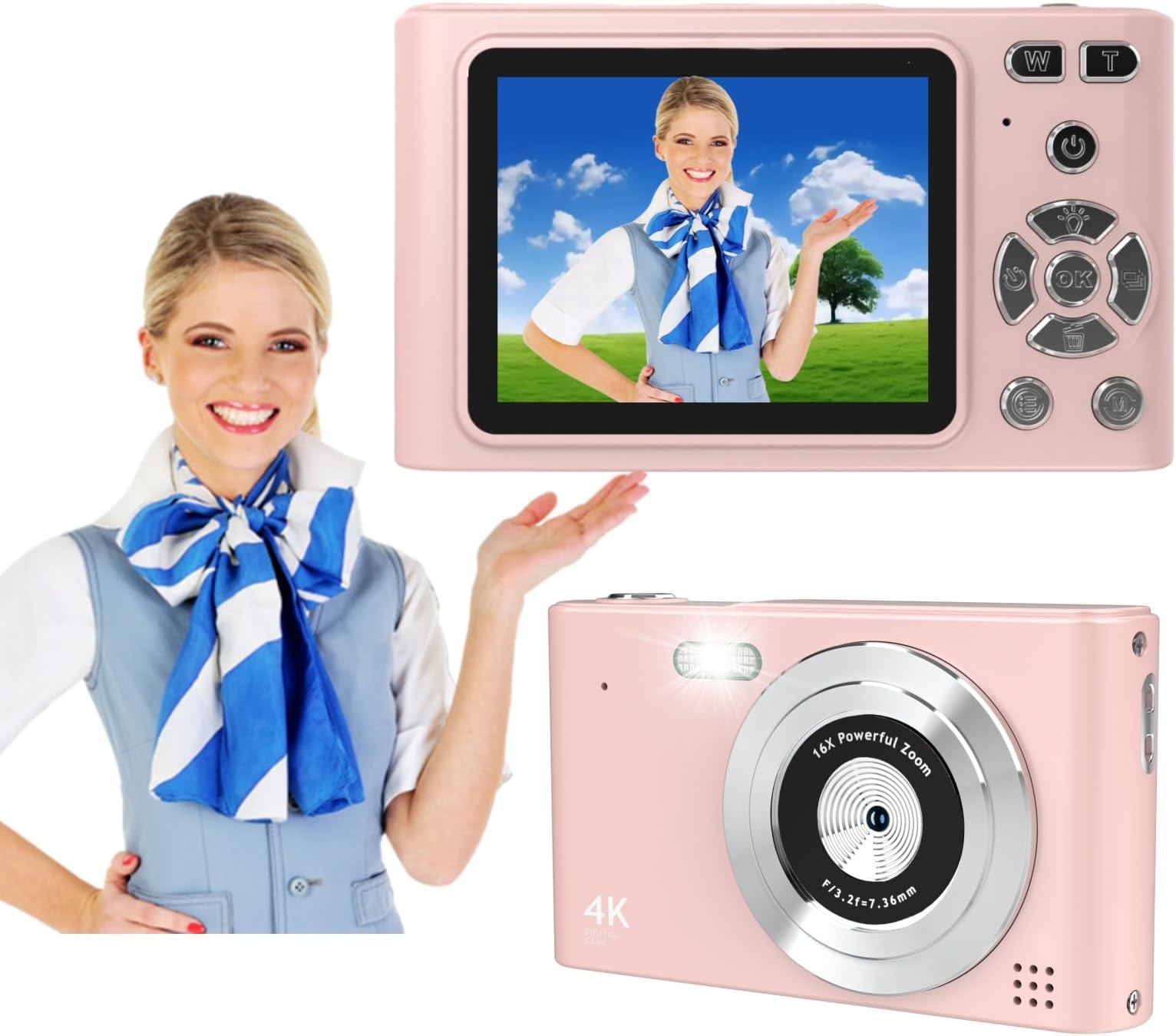 Amazon.com : 4K Digital Camera with 16x Digital Zoom & Anti-Shake, Full ...