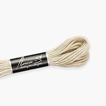 Amazon.co.jp: Premium Embroidery Thread Luca-S, 100% Giza Cotton, Oeko TEX Certified Strand ...