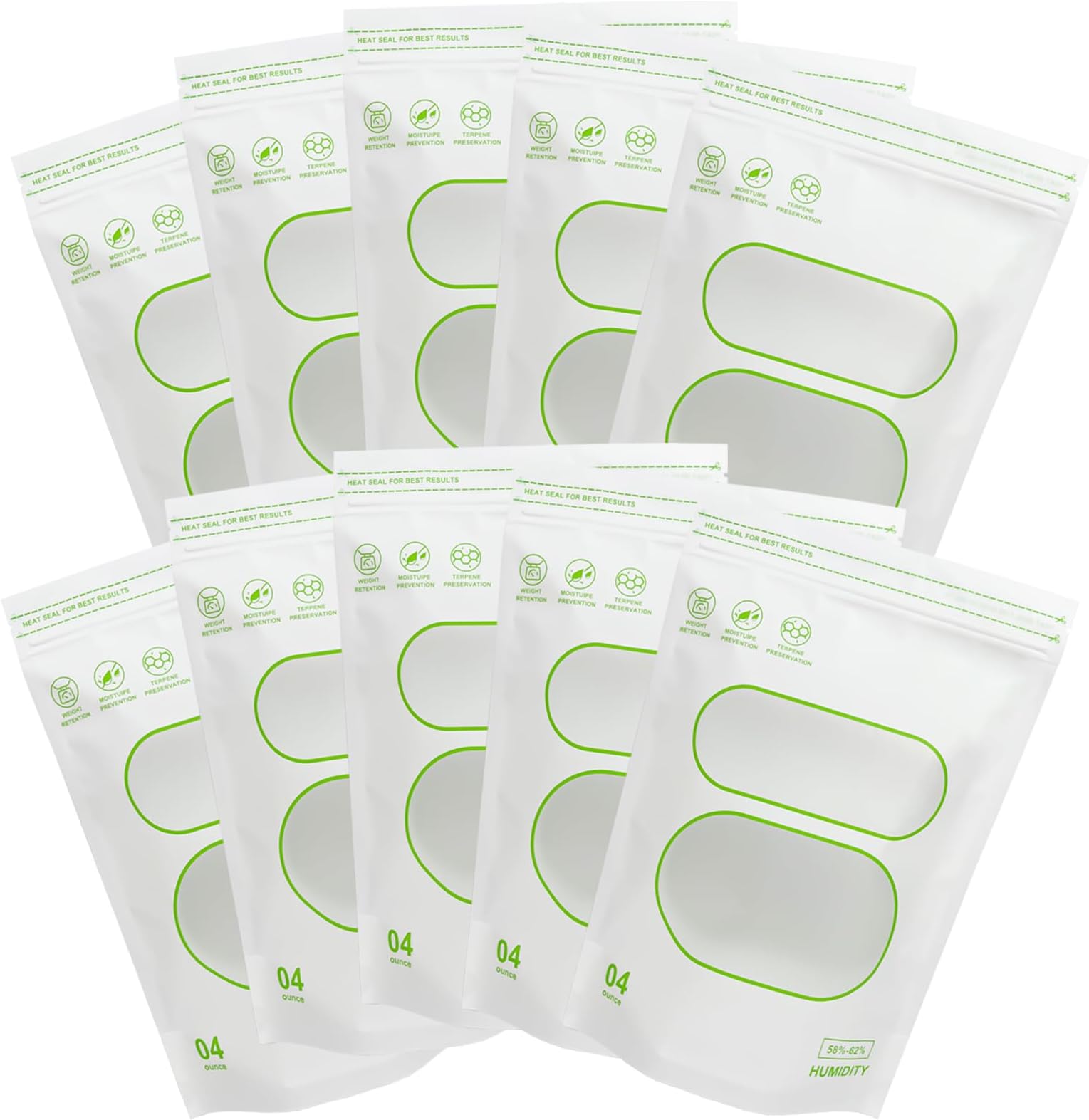 Amazon.com: Samvitral 50pcs Storage Terp Bags - 58%-62% RH 2-Way ...