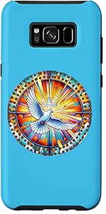 Amazon.com: Galaxy S8+ Pentecost Dove Stained Glass Holy Cross ...