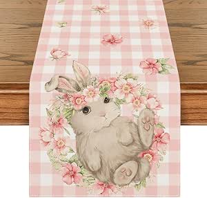 Amazon.com: Easter Table Runner Happy Easter Table Cover Watercolor ...