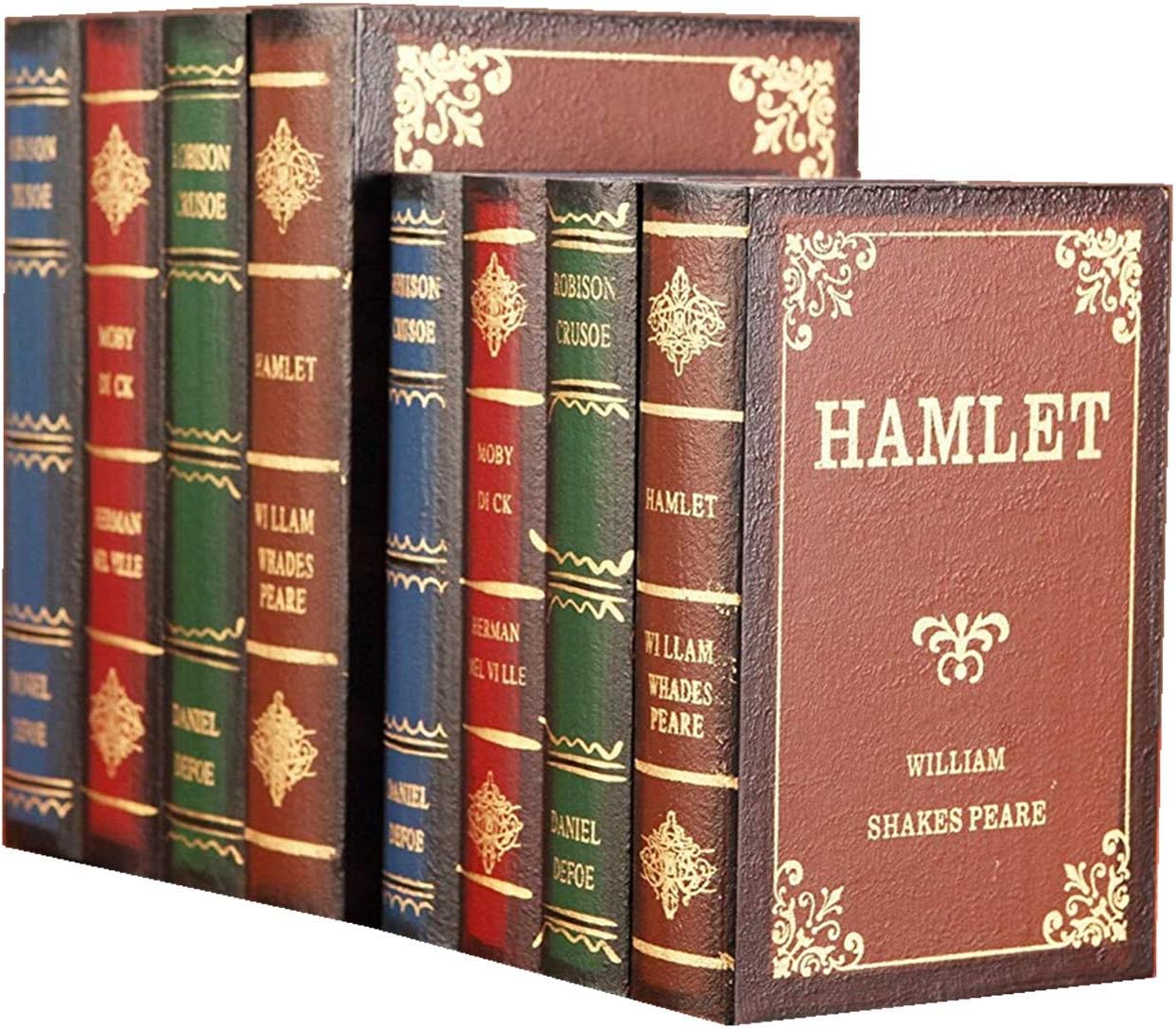 Amazon.com: B&S FEEL Wooden Antique Book Box, Set of 2 : Home & Kitchen