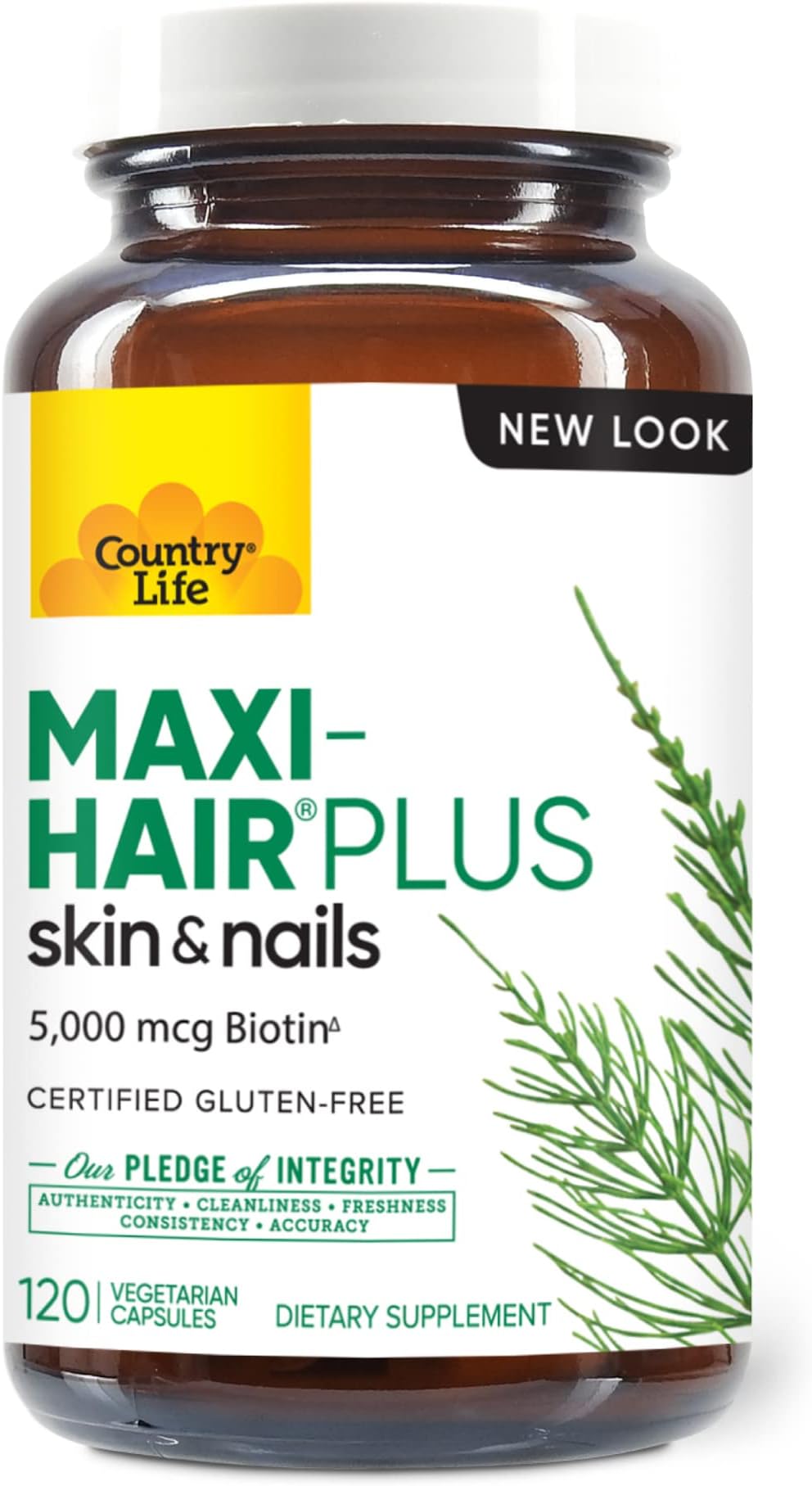 Amazon.com: Country Life Maxi-Hair Plus Maximized with 5,000mg Biotin ...