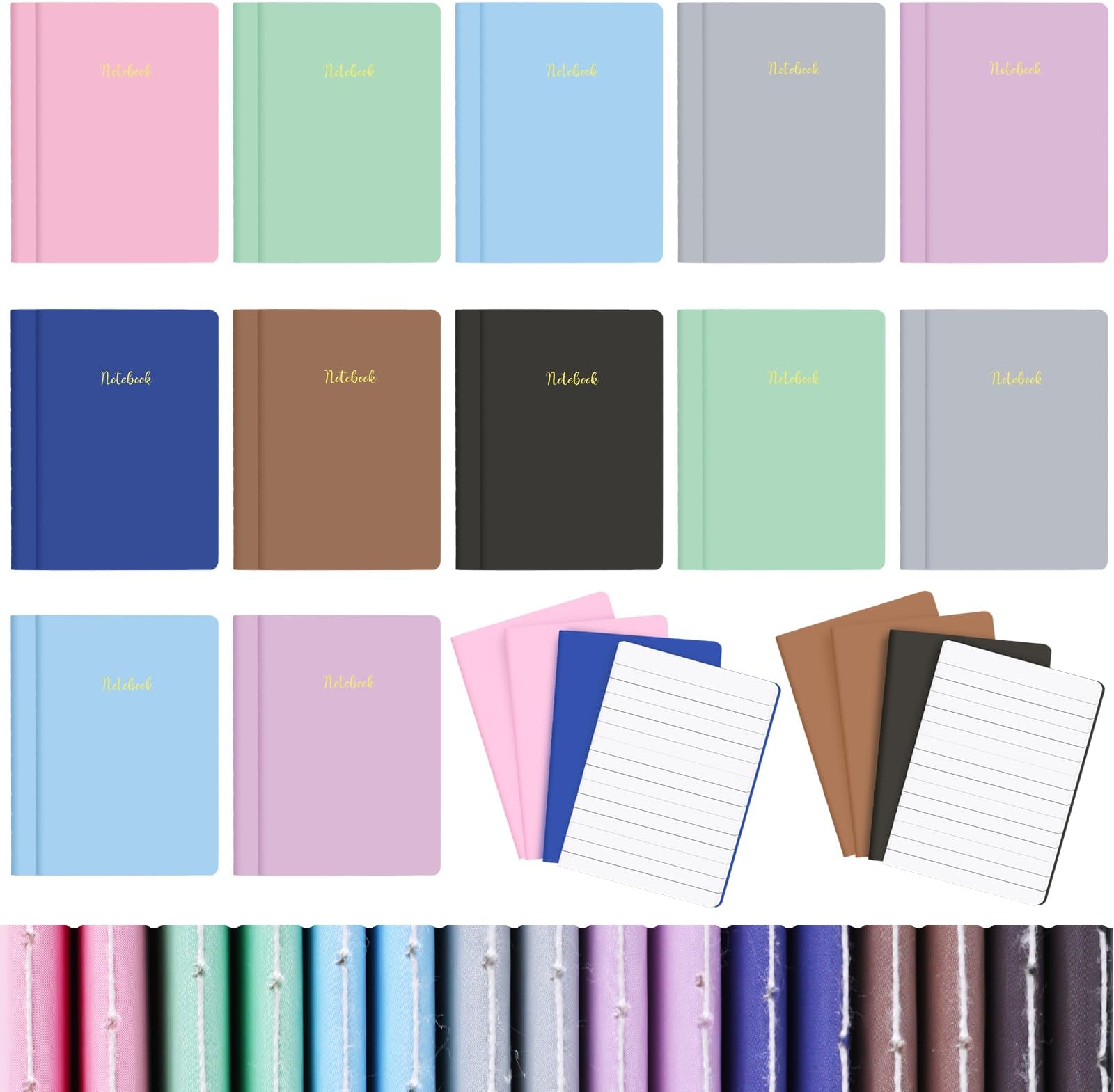 MOUYAT 12 Pack Mini Smiley Diary Notebook, 100 Sheets Pocket Notepad ...