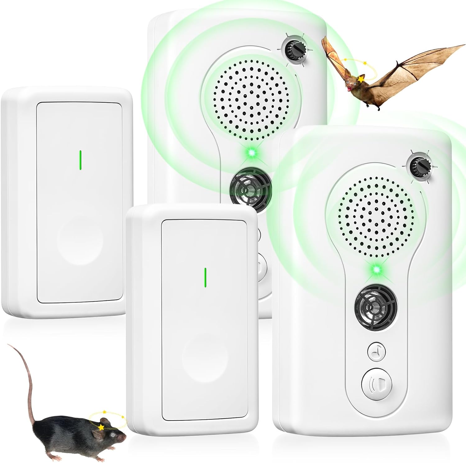 Amazon.com: 2-in-1 Ultrasonic Bat Repellent Indoor with Doorbell,Bat ...