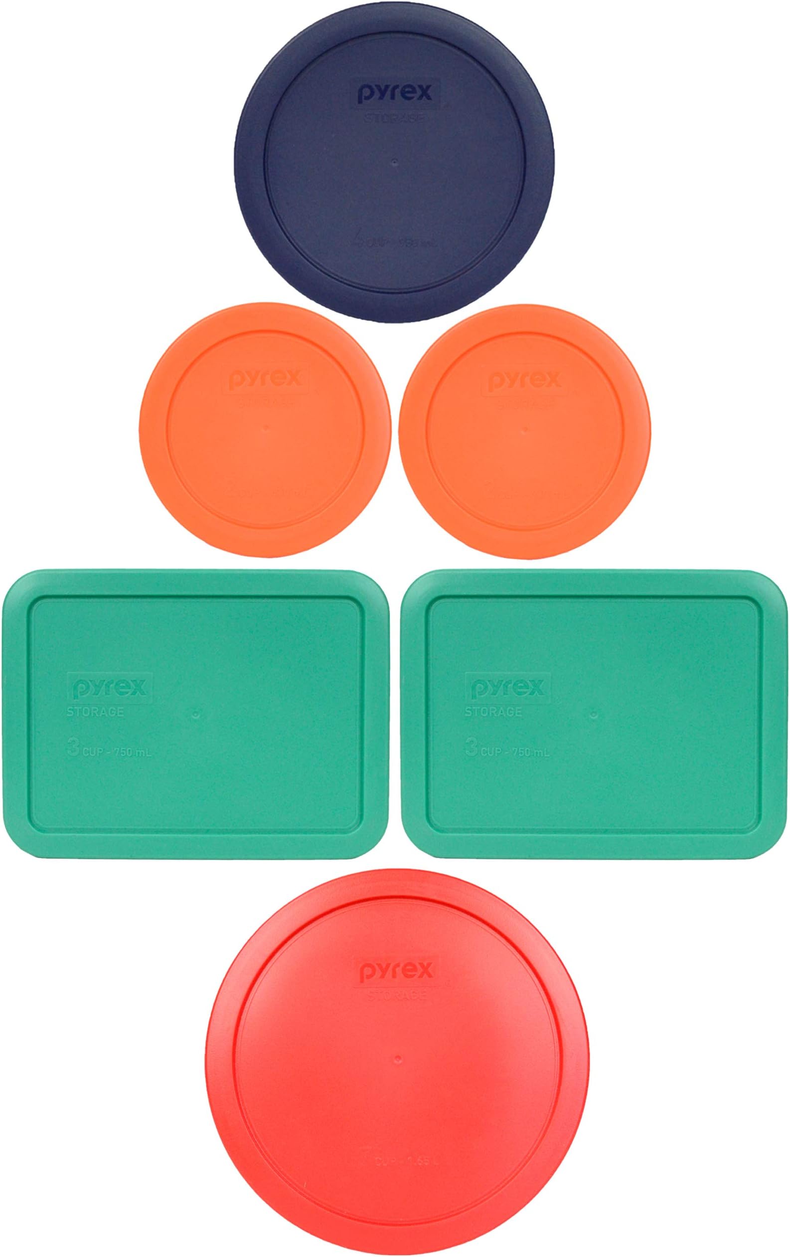 Amazon.com: Pyrex (2) 7200-PC 2 Cup, (1) 7201-PC 4 Cup, (1) 7210-PC 3 ...