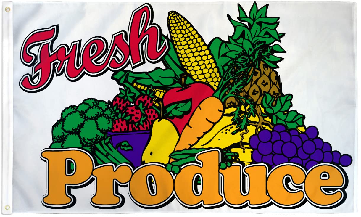 Amazon.com: Fresh Produce Flag 3x5ft Poly - Perfect for businesses ...