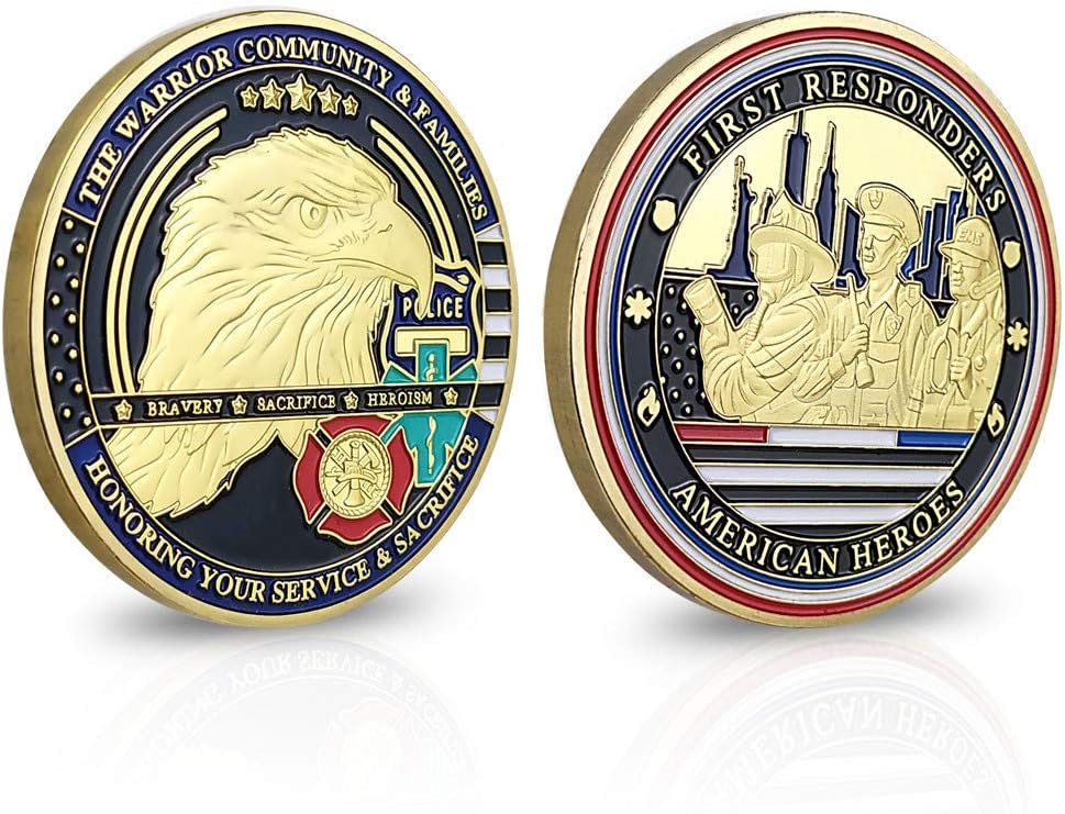 Amazon.com : First Responders Challenge Coin Thank You Gifts Support ...