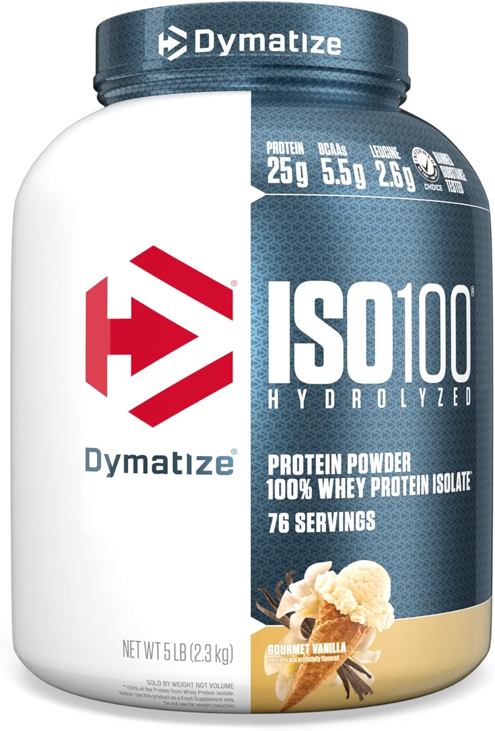 Dymatize Iso-100 Gourmet Vanilla - 5 LBS (Packaging May Vary) : Amazon ...