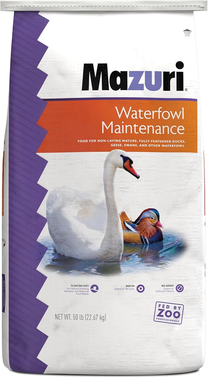 Amazon.com : Mazuri Waterfowl Maintenance Food for Ducks and Geese | 50 ...
