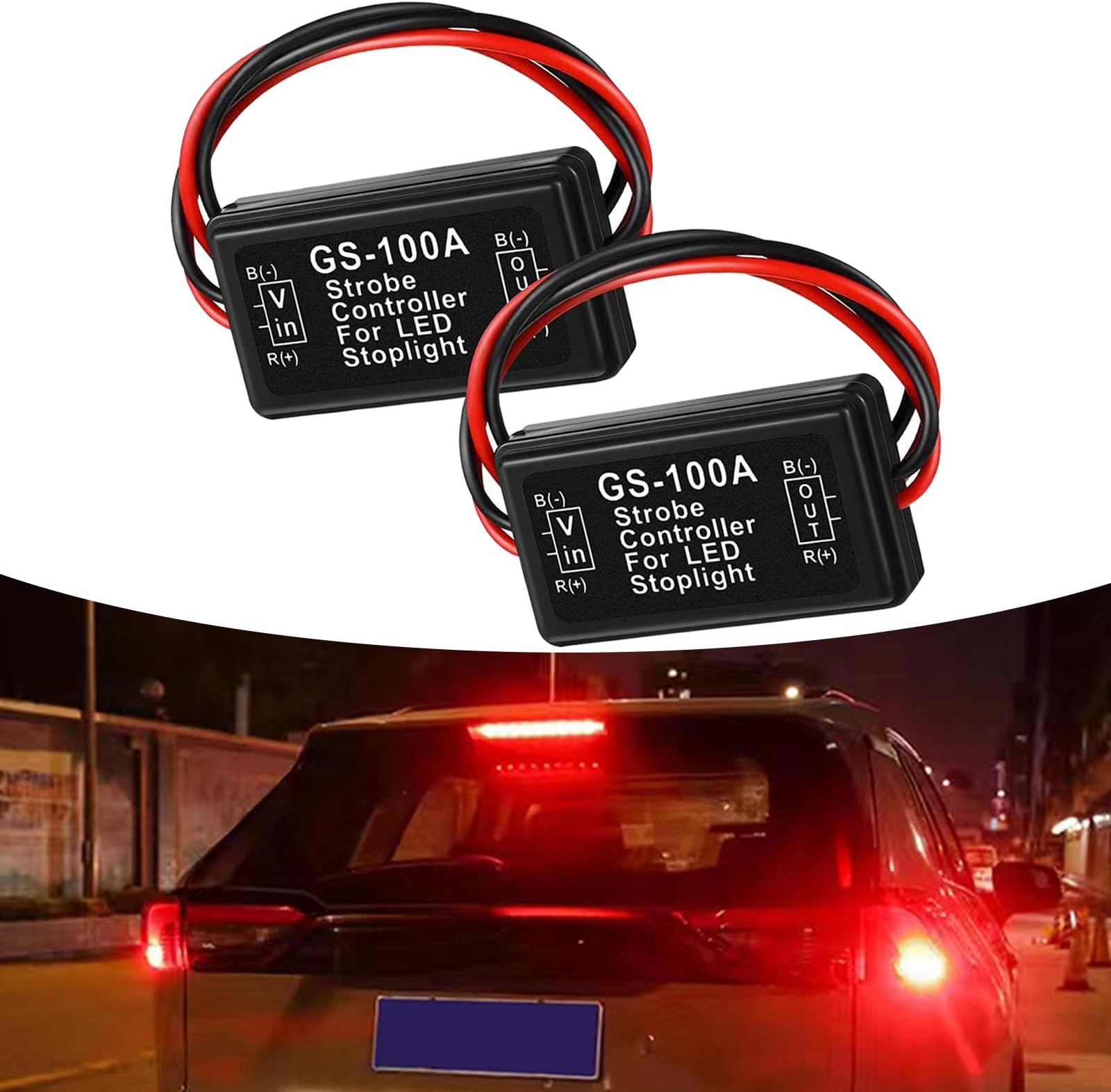 Amazon.com: ZKFAR Pack-2 High Brake Controller, Flashing Strobe ...