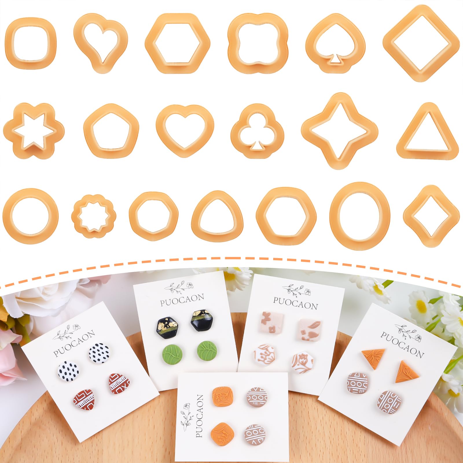 Amazon.com: Puocaon Mini Polymer Clay Cutters - Poker Spade Clay ...