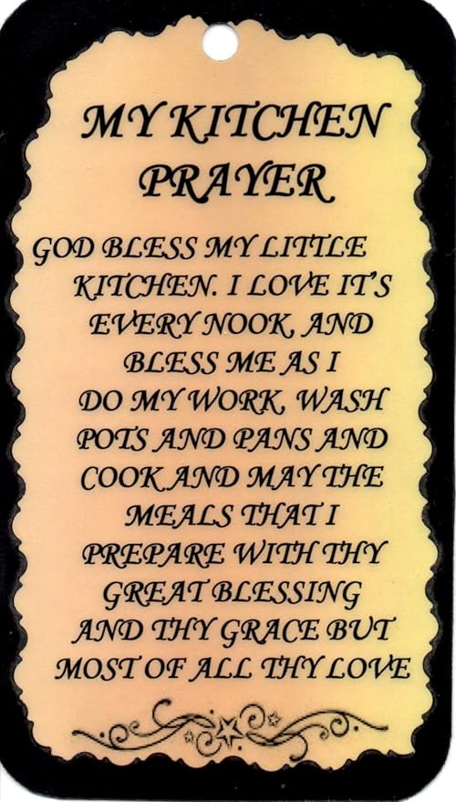 Amazon.com: 3 1/2" x 6" Inspirational Signs My Kitchen Prayer Sayings ...