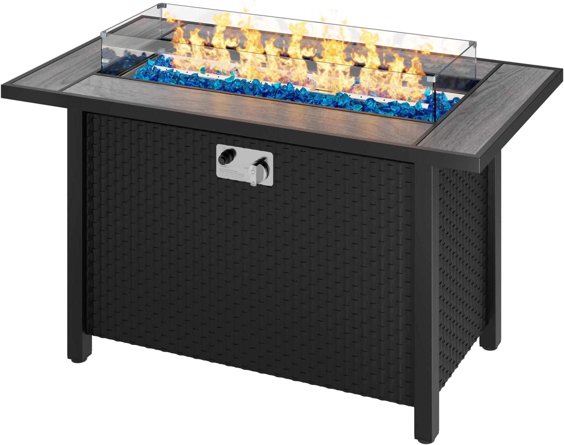 Amazon.com: Vongrasig Propane Fire Table 45 Inch Outdoor Gas Fire Pit ...